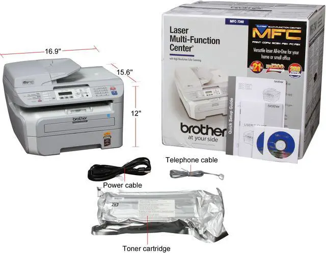 brother MFC-7340 Compact Monochrome Laser All-in-One Printer - Newegg.com