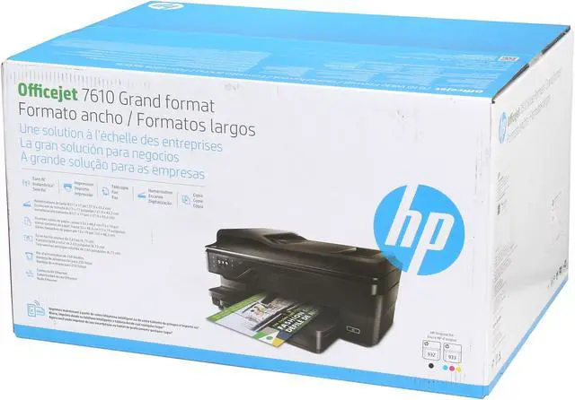 HP Officejet 7610 Ethernet (RJ-45) / RJ-11 / USB / Wi-Fi Thermal Inkjet ...