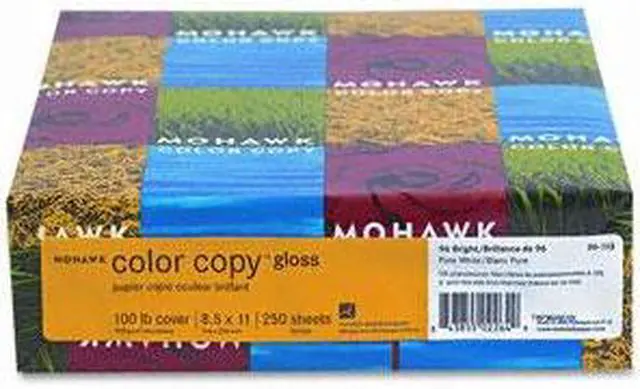 Mohawk 36-113 Color Copy Gloss Cover Paper, 100 lbs., 96 Brightness ...