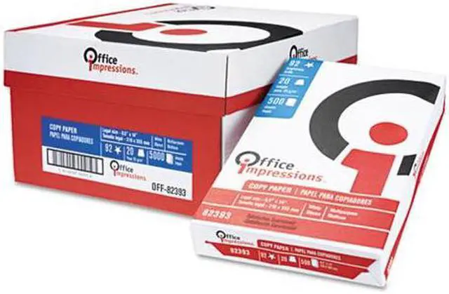 Office Impressions Bulk White Copy Paper, 92 Brightness, 20lb, Legal ...