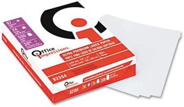 Office Impressions Ultra Premium Laser Paper, 97 Brightness, 24lb ...