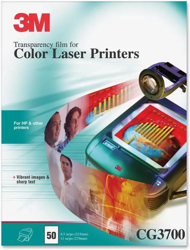 3M CG3700 Laser Transparency Film 5 mil Thickness 8.50" x 11", 50 / Box ...