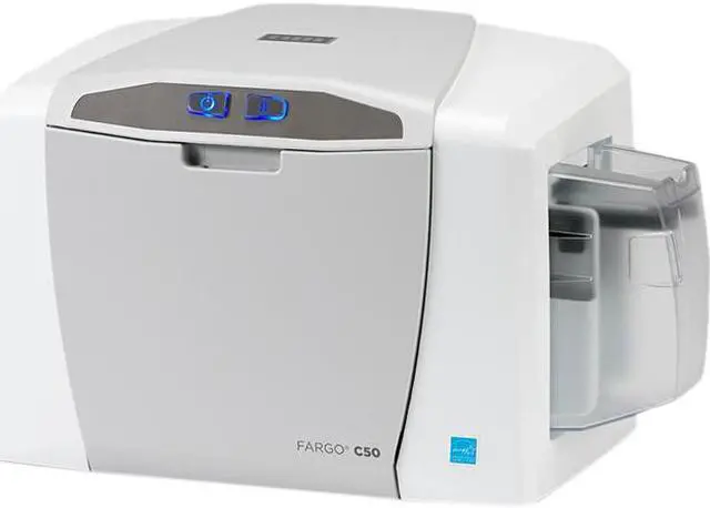 Fargo 051701 C50 Single-sided Plastic ID Card Printer Kit, 300 dpi, USB ...