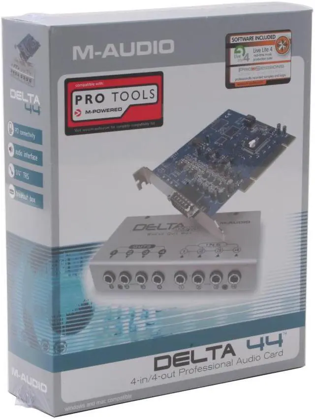 M-AUDIO 9900-40757-00 Delta 44 Professional Sound Card - Newegg.com