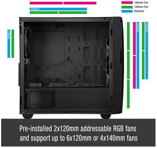 Enermax MarbleShell MS20 Micro-ATX PC Gaming Case, Black - Newegg.com