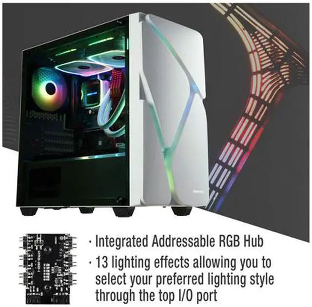 Enermax MarbleShell MS20 ARGB Tempered Glass Side Panel Compact Micro ...