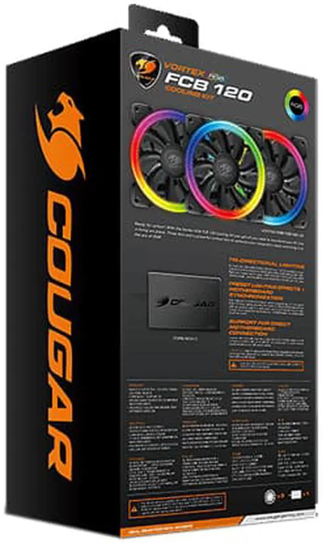 Cougar Hydraulic Vortex RGB FCB 120 mm Cooling Kit Included COUGAR Core ...