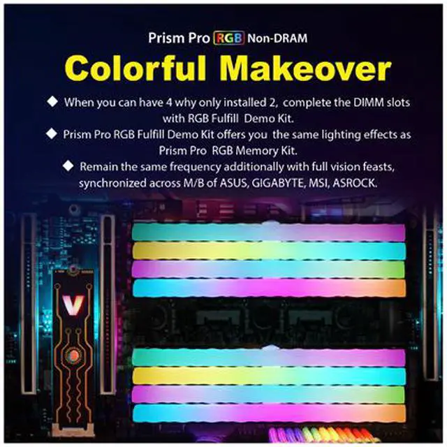 V-color Prism Pro RGB 2x0GB Gaming Dummy Memory Model TY-E6PYKWK ...