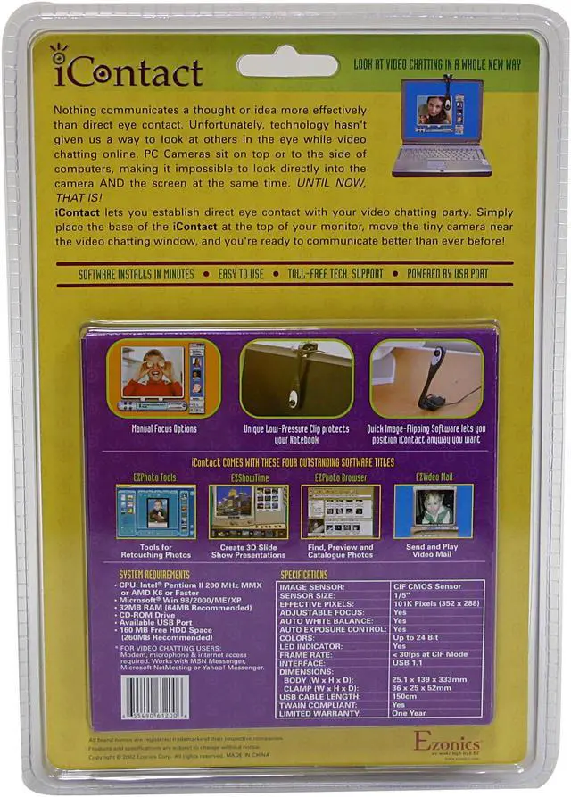 Ezonics EZ-612 iContact WebCam - Newegg.com