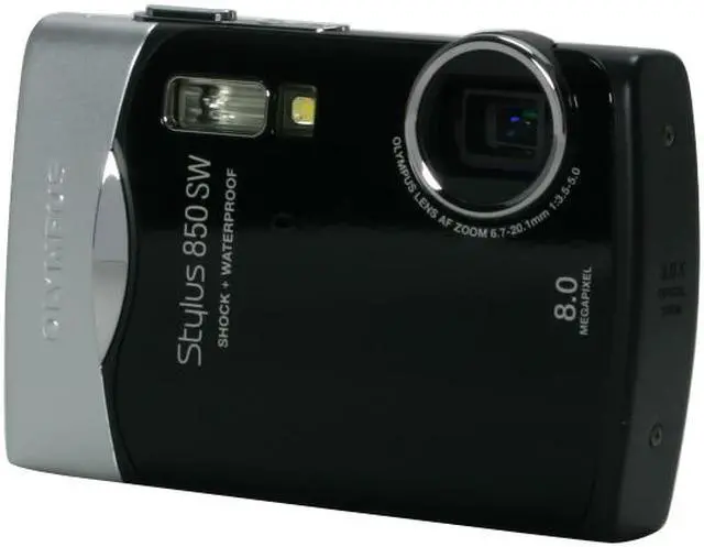 OLYMPUS Stylus 850 SW Black 8.0 MP Waterproof Shockproof Digital Camera ...