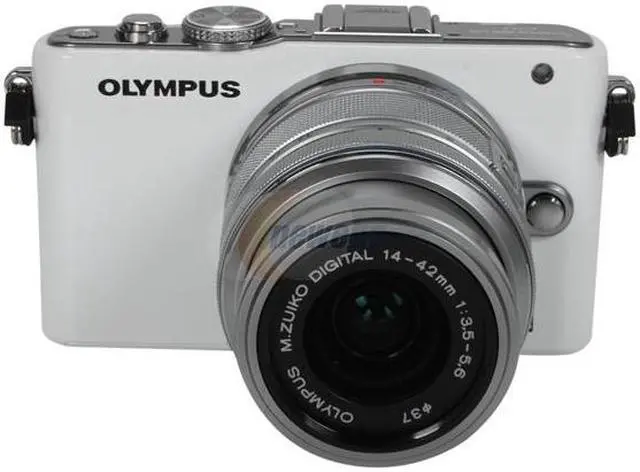 Olympus PEN E-PL3 White 12.3MP Digital Camera with 14-42mm Lens ...