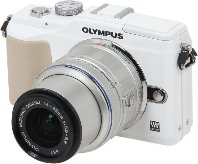 Refurbished: OLYMPUS E-PL2 White Digital Camera (Body with Lens Kit ...