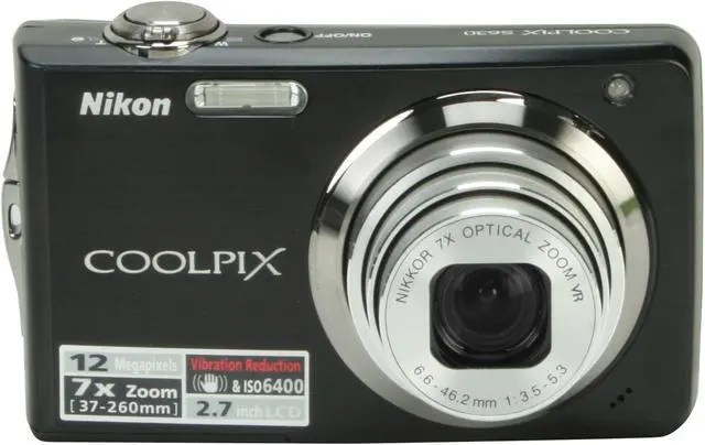 Nikon CoolPix S630 Jet Black 12.0 MP Digital Camera - Newegg.com