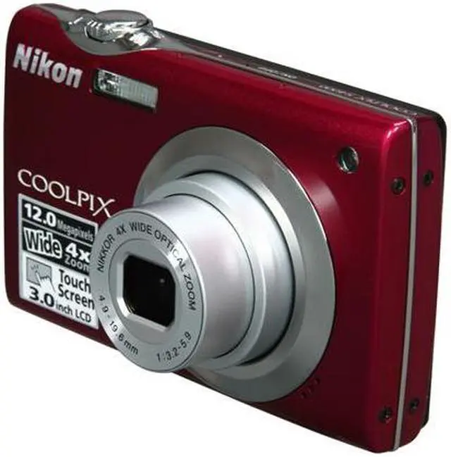 Nikon COOLPIX S4000 Red 12.0 MP 27mm Wide Angle Digital Camera - Newegg.com