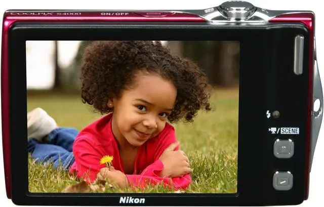 Nikon COOLPIX S4000 Red 12.0 MP 27mm Wide Angle Digital Camera - Newegg.com