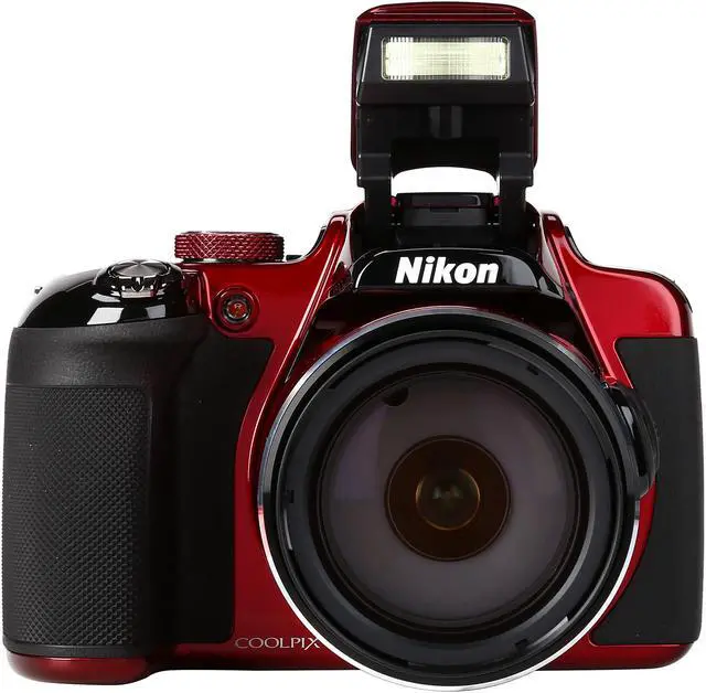 Nikon COOLPIX P610 Red 16.00 MP 24mm Wide Angle Digital Camera - Newegg.com