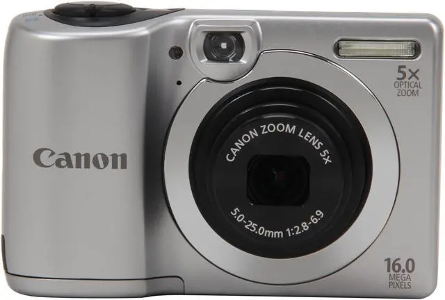 Canon PowerShot A1300 Silver 16 MP 28mm Wide Angle Digital Camera ...