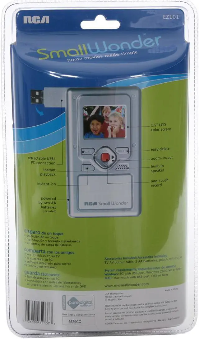 RCA Small Wonder EZ101 HDD/Flash Memory Camcorder - Newegg.com