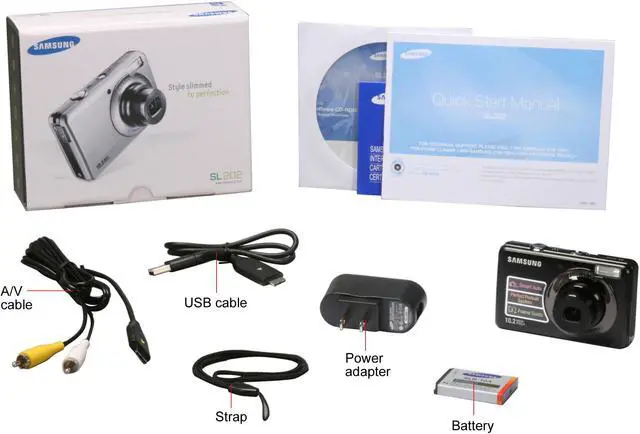 SAMSUNG SL202 Black 10.2 MP Digital Camera - Newegg.com