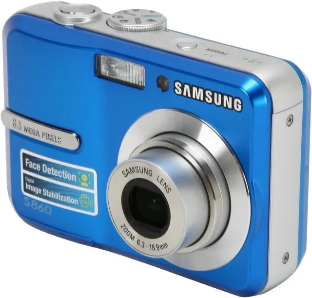 Refurbished: SAMSUNG S860 Blue 8.1 MP Digital Camera - Newegg.com