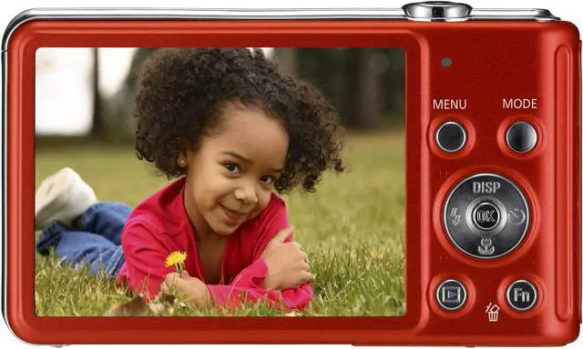 SAMSUNG TL110 Tomato Orange 14.2 MP 27mm Wide Angle Digital Camera HDTV ...