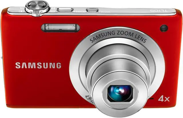 SAMSUNG TL105 Red 12.2 MP 27.5mm Wide Angle Digital Camera - Newegg.com
