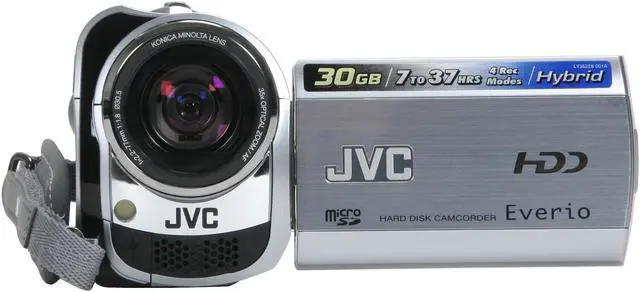 JVC Everio GZ-MG335H Silver 1/6" CCD 2.7" 112K 35X Optical Zoom 30GB ...