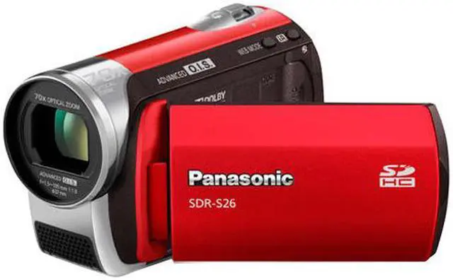 Panasonic SDR-S26 Red SD Card Standard Definition Camcorder - Newegg.com