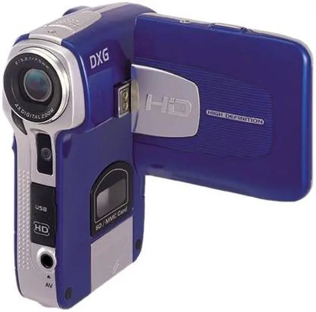 DXG DXG-579V Blue 5.0 MP CMOS 2.4" 153K LCD 4x Digital Compact 720p HD ...