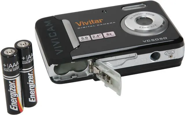 Vivitar ViviCam 5050 Black 5 MP Digital Camera - Newegg.com