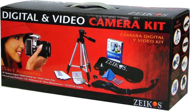 ZEIKOS ZE-DK111 11 - in - 1 Digital & Video Camera Kit - Newegg.com