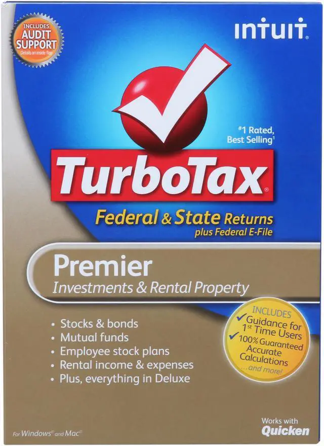 Intuit TurboTax Premier Federal + State + eFile 2011 - Newegg.com