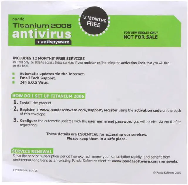 Panda Security Titanium Antivirus 2006 - Newegg.com