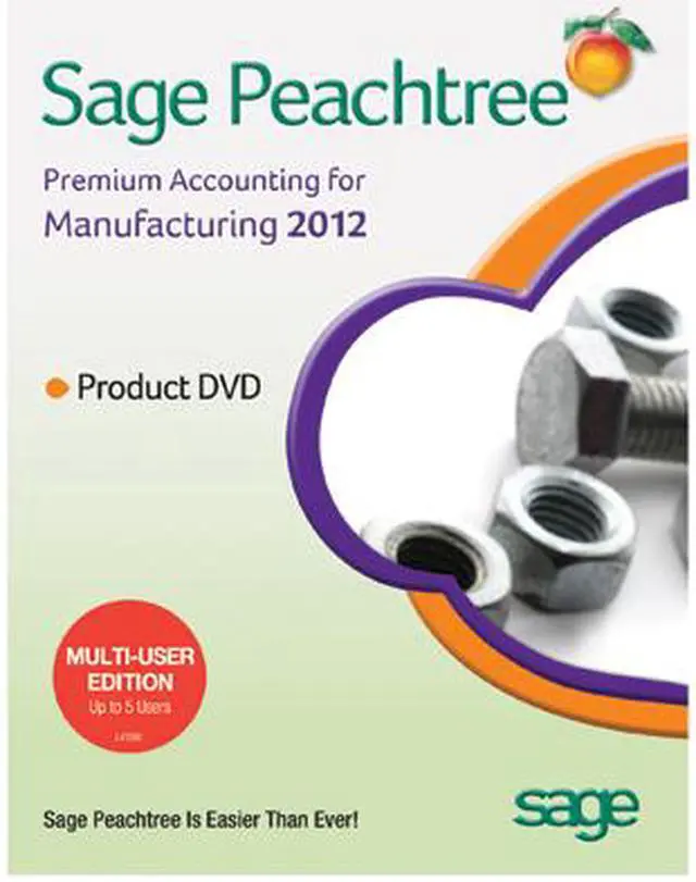 Sage Peachtree Premiuim Accounting Manufacturing 2012 Multi-User ...
