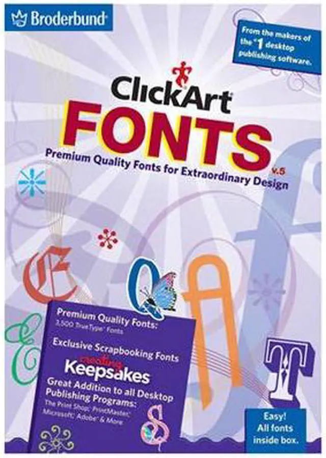 Encore Software Clickart Fonts V5 (2008) Sb - Newegg.com