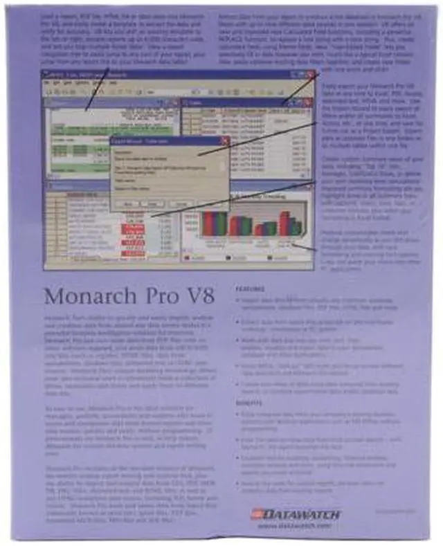 DATAWATCH Monarch Pro V8 Upgrade from Pro V7 Single User - Newegg.com