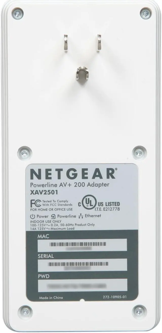 NETGEAR XAV2501-100NAS Powerline AV+ 200 Adapter - Newegg.com