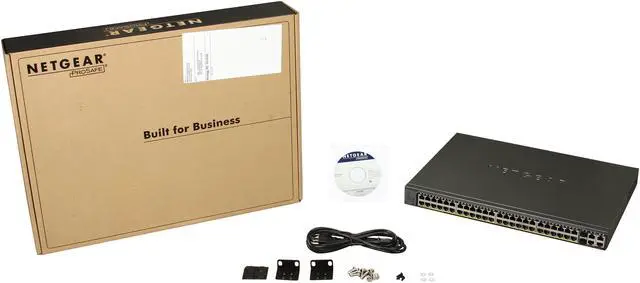NETGEAR 48 Port 10/100 PoE Smart Switch + 2 Gig and 2 Combo ports ...