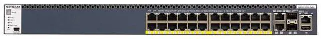 NETGEAR 24x1G PoE+ 480W, 2x10G, 2xSFP+ Managed Switch | GSM4328PA ...