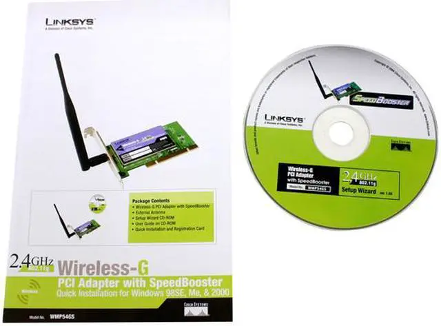 Linksys WMP54GS 32-bit PCI Interface Wireless-G Adapter with SpeedBooster - Newegg.com