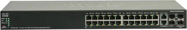 Cisco Small Business 500 Series SF500-24P-K9-NA PoE Stackable Managed ...