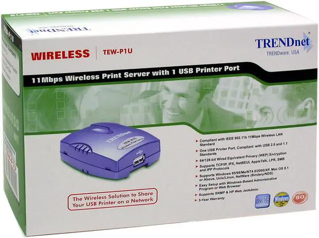 TRENDnet TEW-P1U Wireless Print Server with 1 USB Printer Port - Newegg.ca