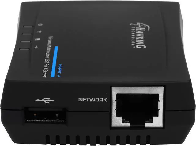 Hawking Technology Wireless Multifunction USB 2.0 Print Server/Device ...