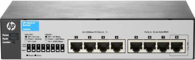 HP Smart Buy 1810-8 Smart Managed 8-port Fast Ethernet Switch (J9800A# ...