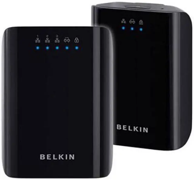 BELKIN F5D4075 Powerline AV+ Starter Kit (Black) - Newegg.com
