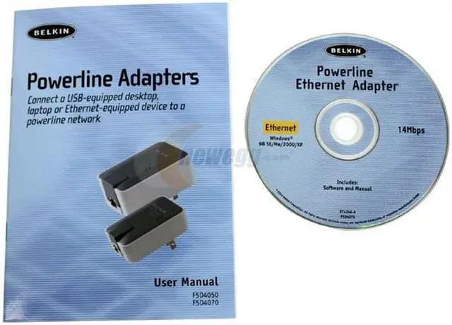 BELKIN F5D4070 Powerline Ethernet Adapter - Newegg.com