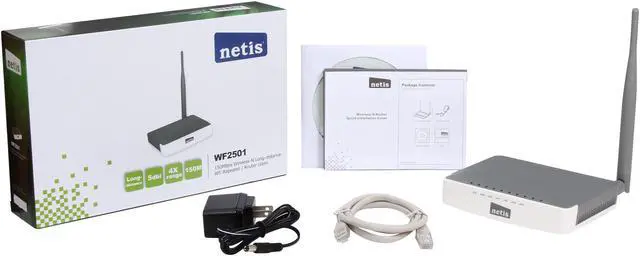 NETIS WF2501 150Mbps Wireless N Long Range Router, Detachable Antenna ...