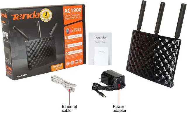 Open Box: Tenda AC15-R AC1900 Smart Dual-Band Gigabit Wi-Fi Router ...
