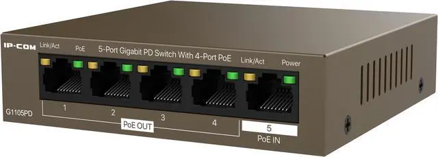 Tenda IP-COM 5-Port Gigabit PD Switch With 4-Port PoE - Newegg.com