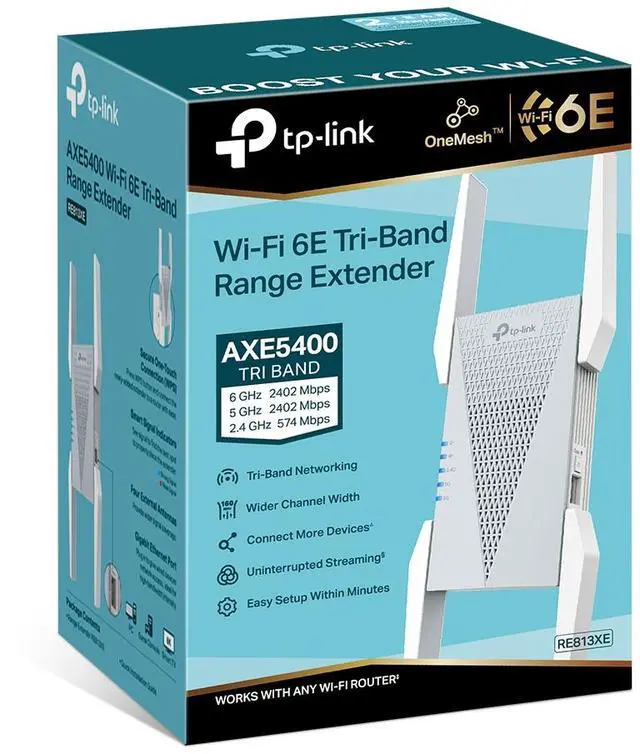 TP-Link Tri-band Wi-Fi 6E AXE5400 Range Extender, RE813XE - Newegg.com